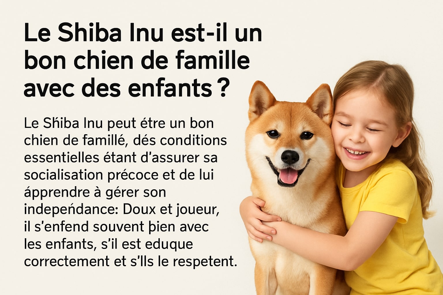 Le Shiba Inu est-il un bon chien de famille avec des enfants ? - Aiko